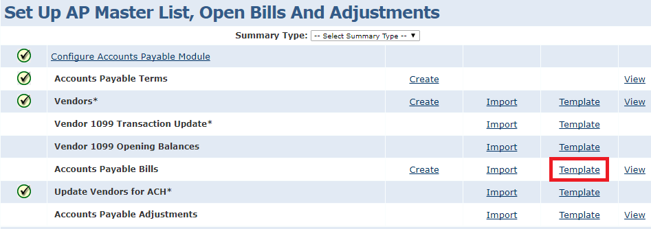 Import AP Bills Opening Transaction: Preparing the Import Template ...