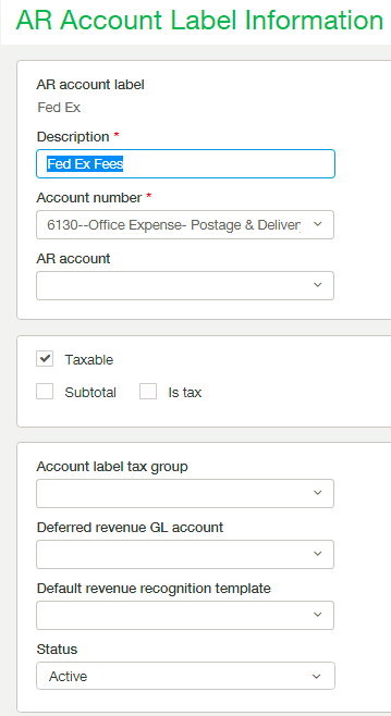 Account Receivable Labels and Basic Tax, Part 2 - Black River ...